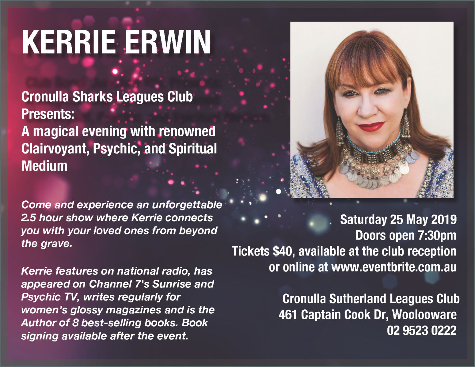 Kerrie Erwin Renowned Clairvoyant, Pyschic and Spiritual Medium - Sharks